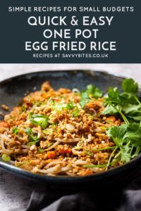 Easy One Pot Egg Fried Rice - Savvy Bites