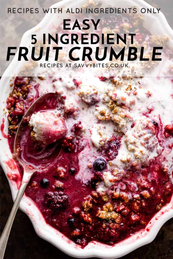 Buttery Oat Topped Fruit Crumble Recipe - Savvy Bites