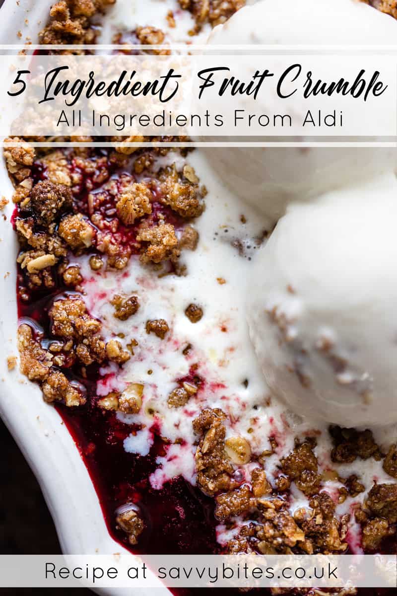 Buttery Oat Topped Fruit Crumble Recipe - Savvy Bites