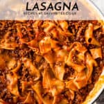 One Pan Stove Top Easy Lasagna Recipe - Savvy Bites