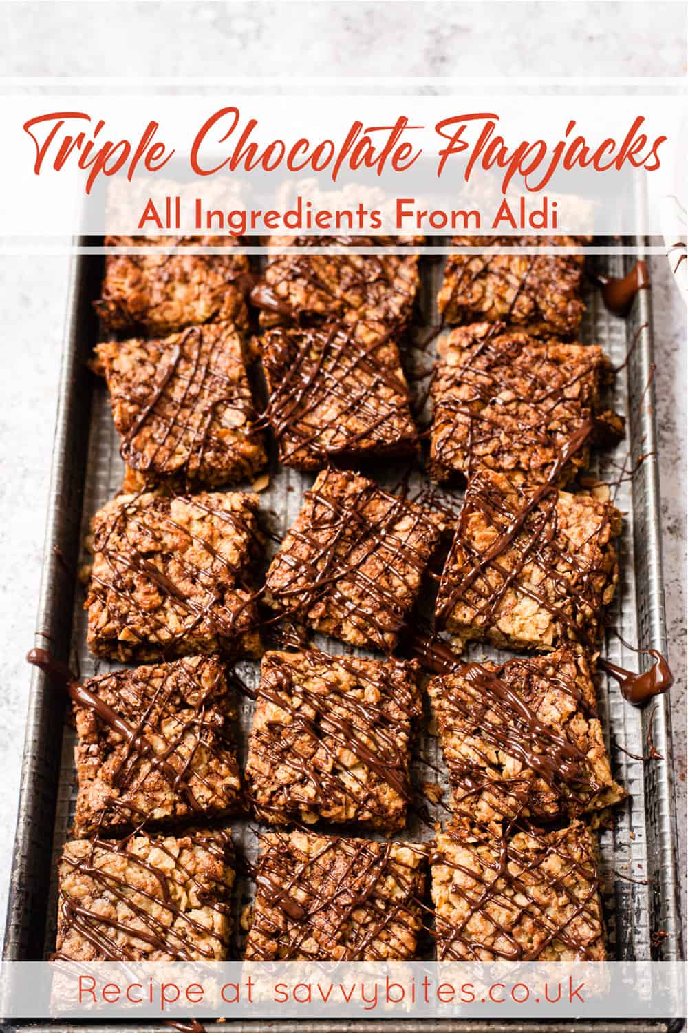 Soft and Chewy Chocolate Flapjacks - Savvy Bites