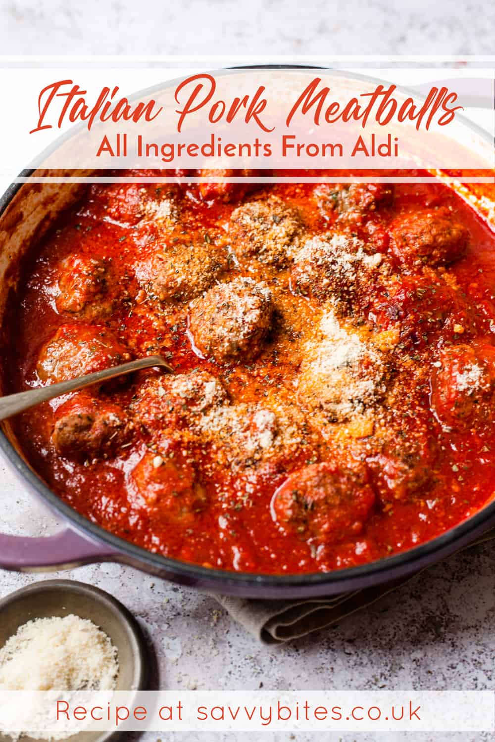 Italian Meatballs in Tomato Sauce (All ingredients from Aldi) - Savvy Bites