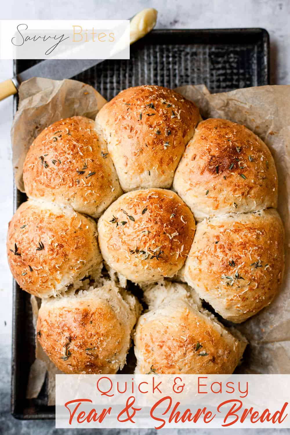 Easy Cheesy Tear And Share Bread Recipe (Aldi Ingredients) - Savvy Bites