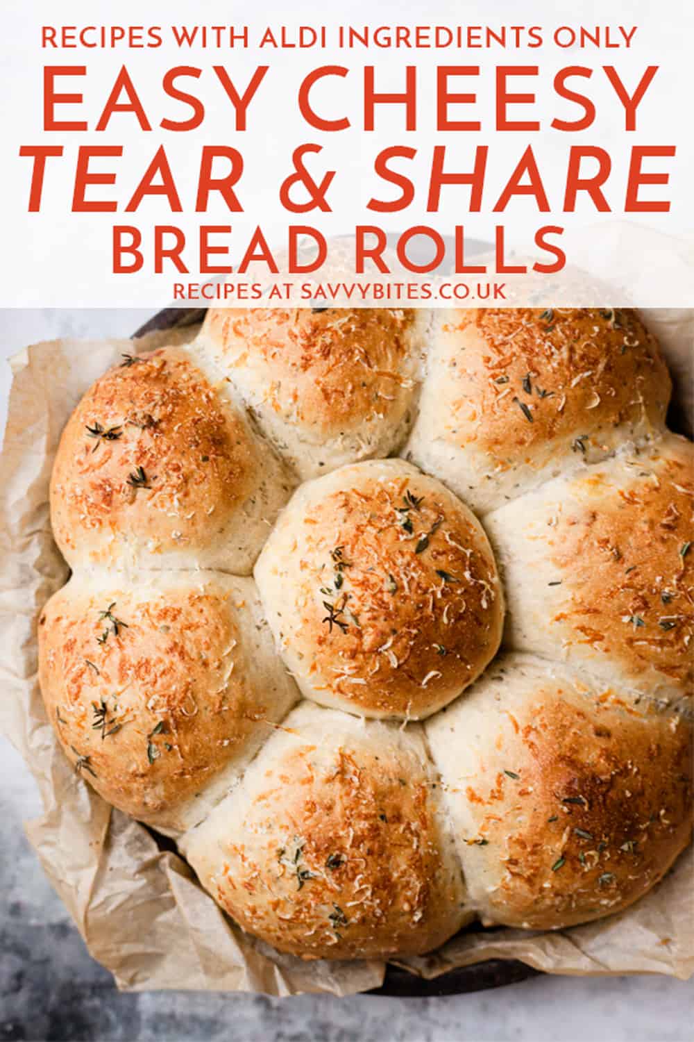 Easy Cheesy Tear And Share Bread Recipe (Aldi Ingredients) - Savvy Bites