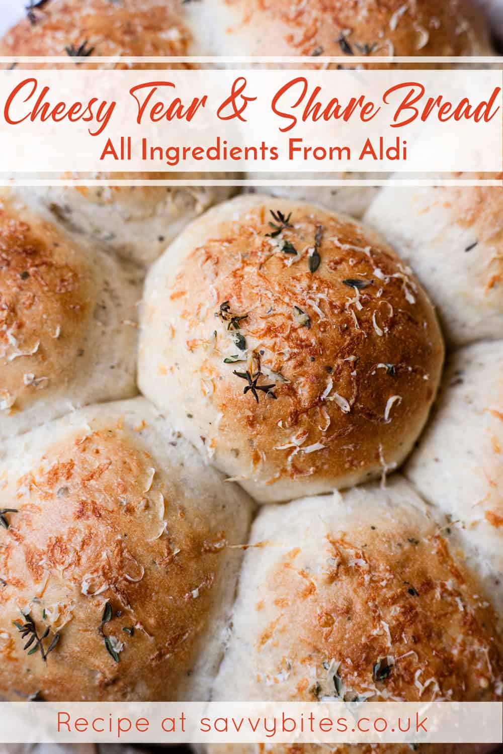 Easy Cheesy Tear And Share Bread Recipe (Aldi Ingredients) - Savvy Bites