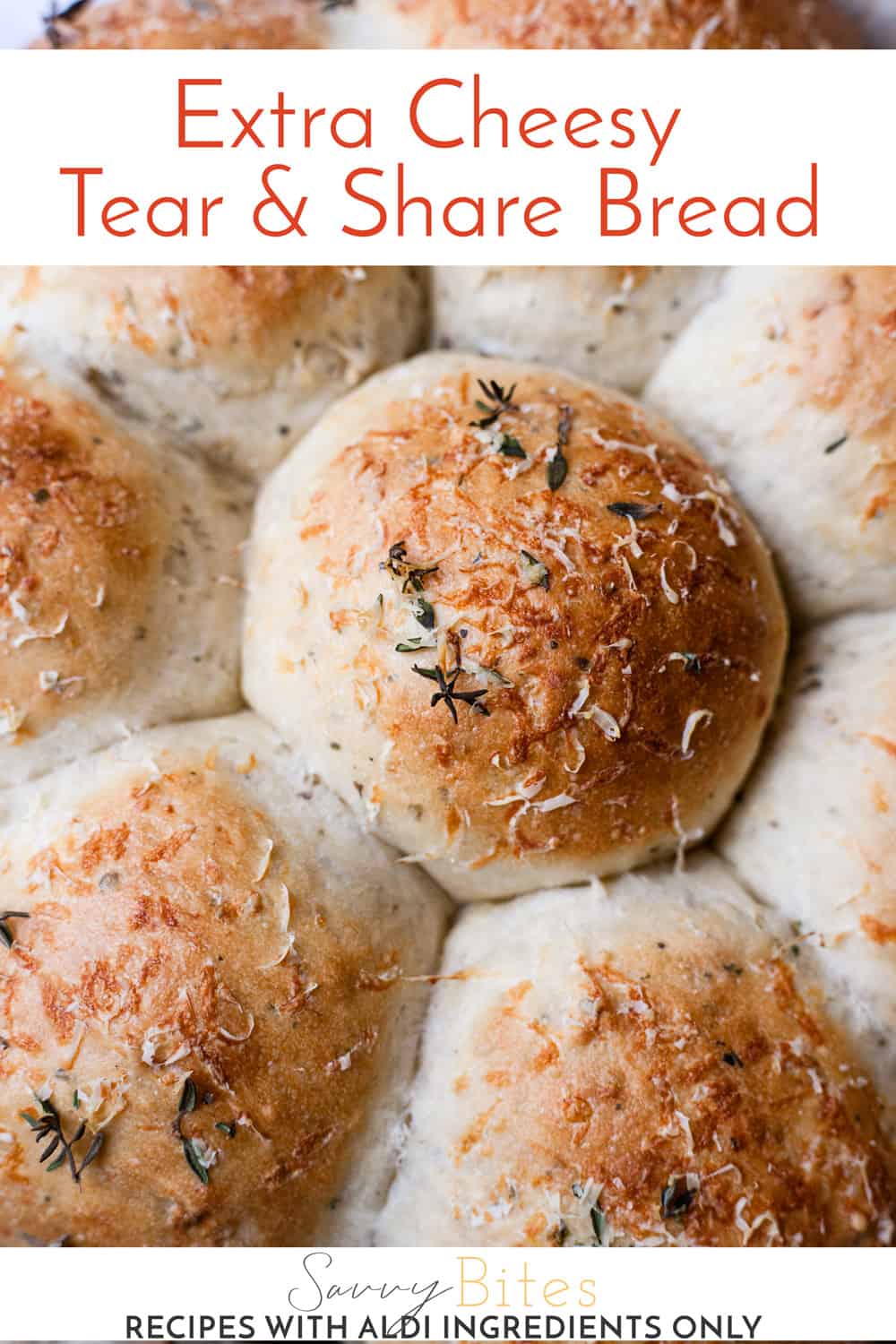 Easy Cheesy Tear And Share Bread Recipe (Aldi Ingredients) - Savvy Bites