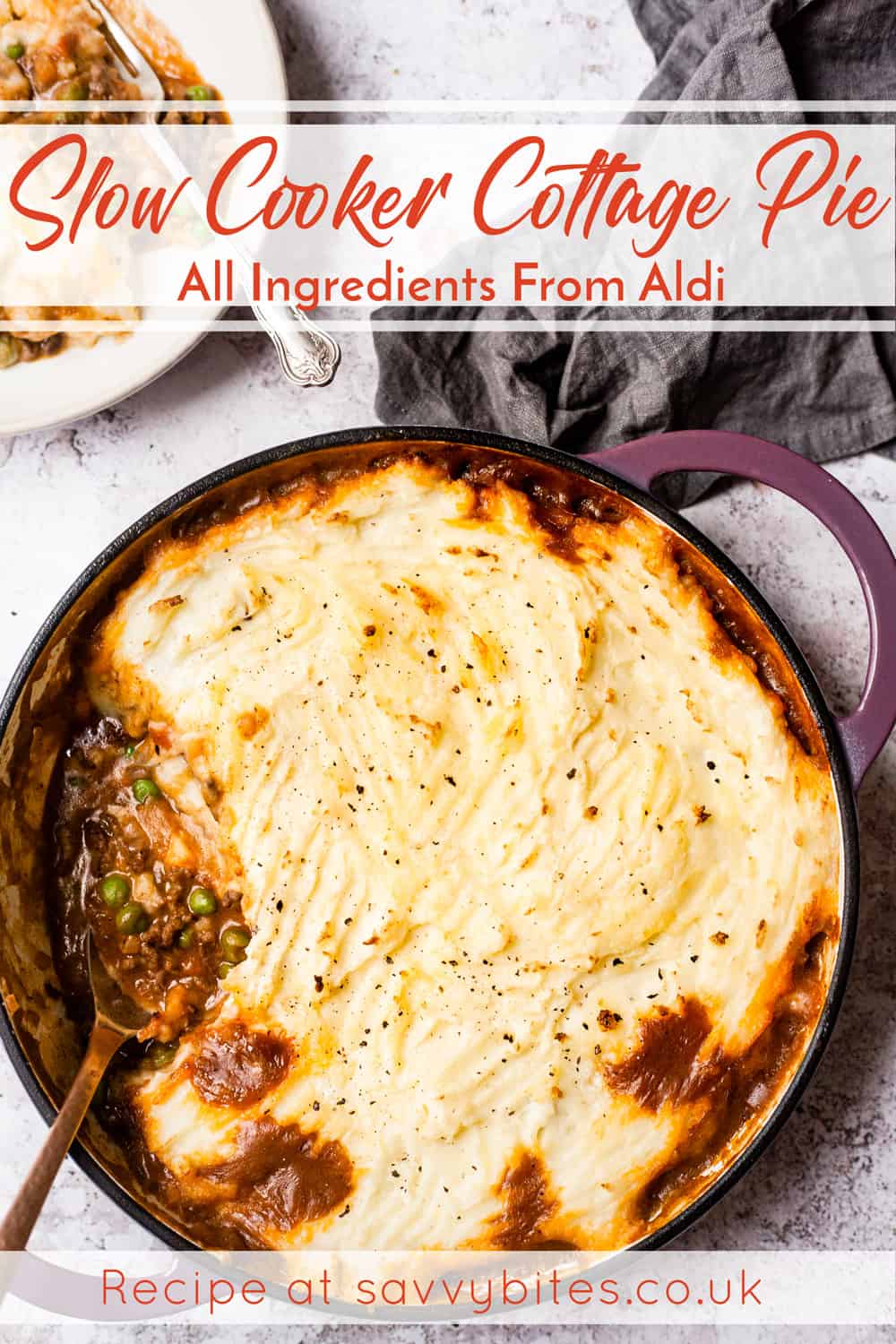 Slow Cooker Cottage Pie (All Ingredients from Aldi) - Savvy Bites