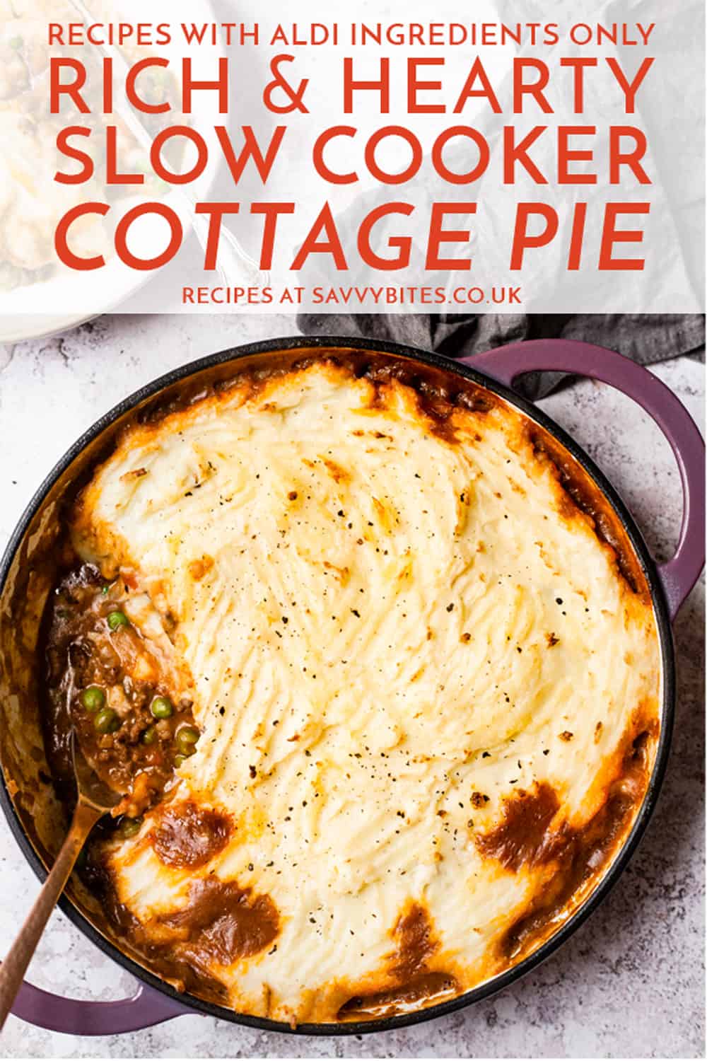 Slow Cooker Cottage Pie (All Ingredients from Aldi) - Savvy Bites