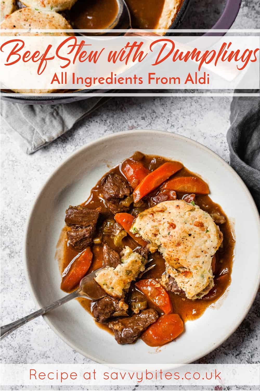 Beef Cobbler With Cheddar Scones (Aldi Ingredients Only) - Savvy Bites