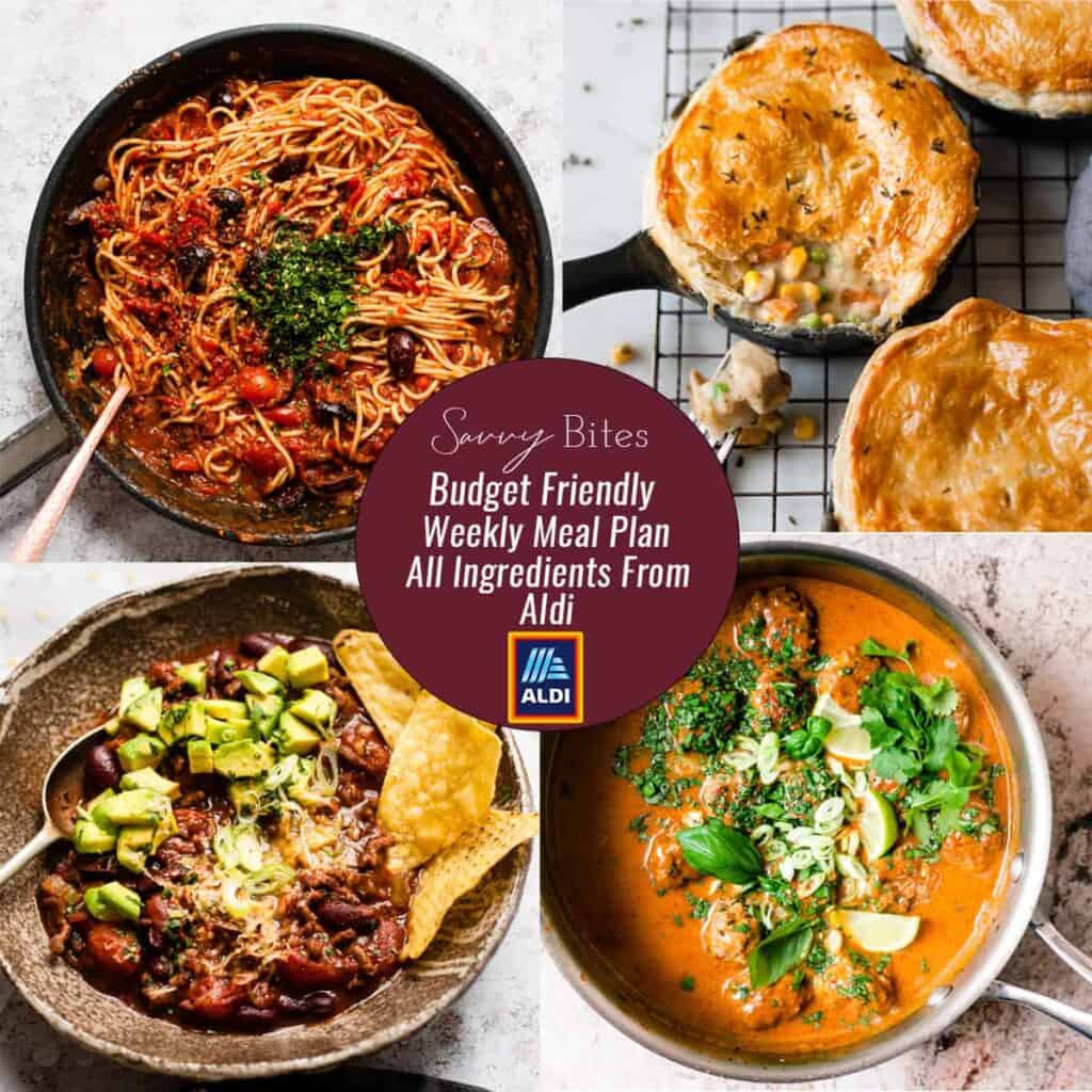 Aldi Quick and Easy Flexible Budget Meal Plan November 1 - Savvy Bites