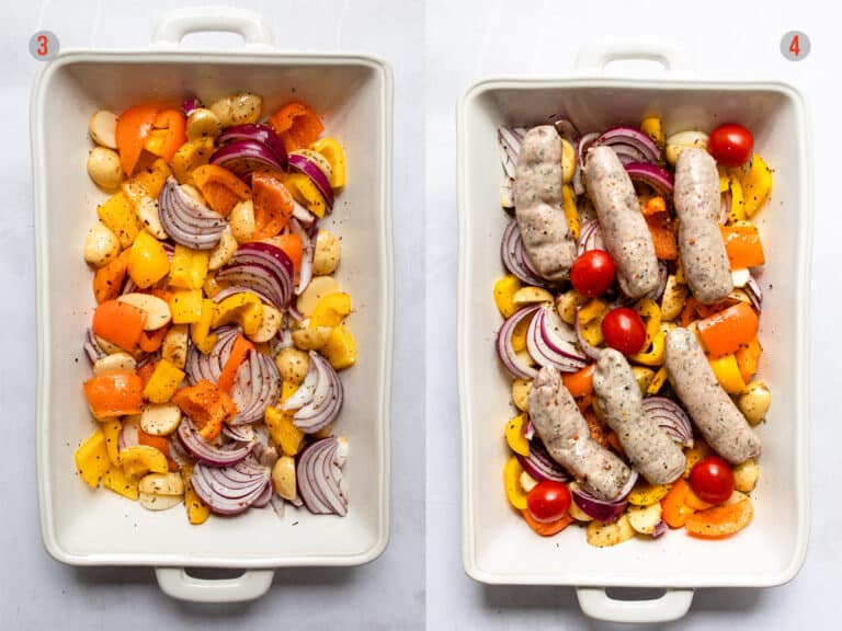 Easy Sausage Tray Bake with Potatoes (One Pan Dinner) - Savvy Bites