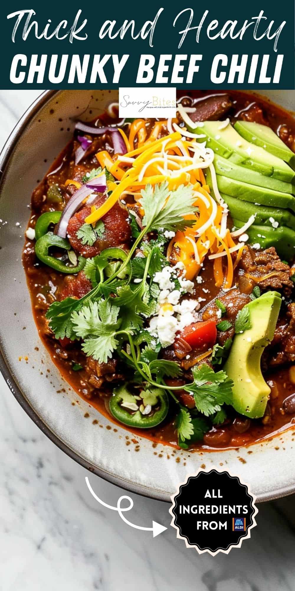 Easy Thick and Chunky Beef Chilli - Savvy Bites