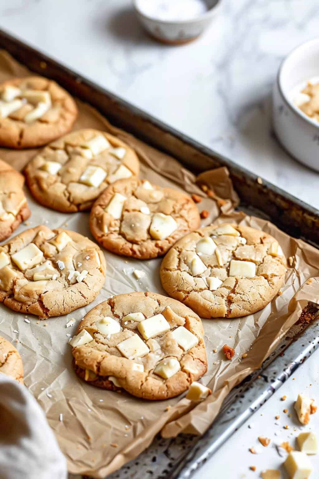 Soft and Chewy White Chocolate Chip Cookies - Savvy Bites