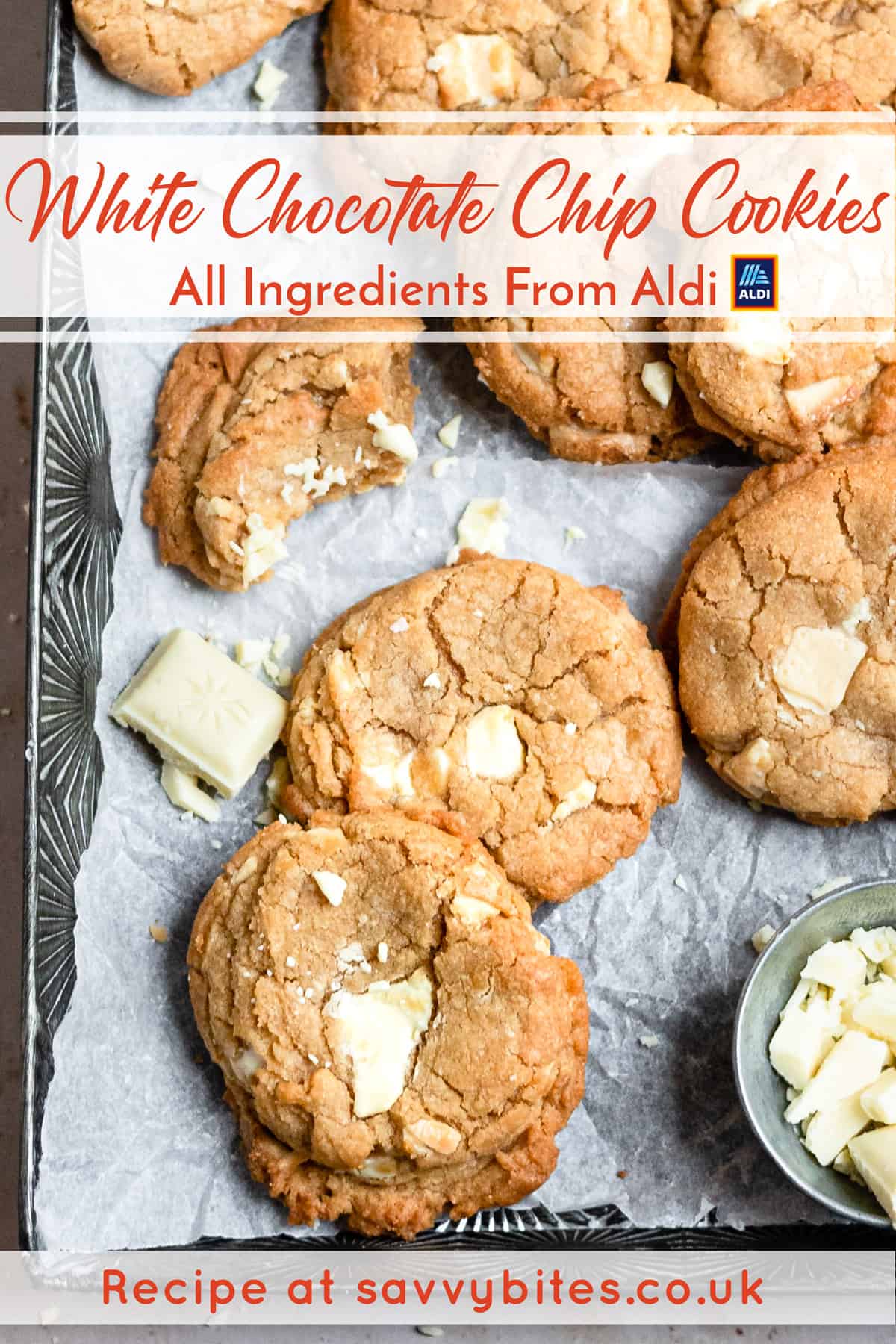 Soft and Chewy White Chocolate Chip Cookies - Savvy Bites