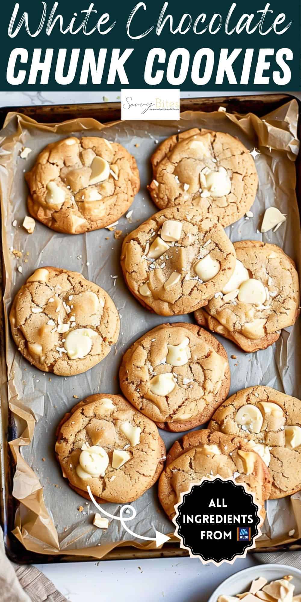 Soft and Chewy White Chocolate Chip Cookies - Savvy Bites