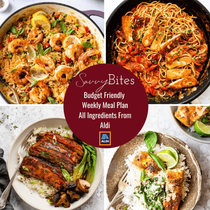 Aldi Quick and Easy Flexible Budget Meal Plan January 24 - Savvy Bites