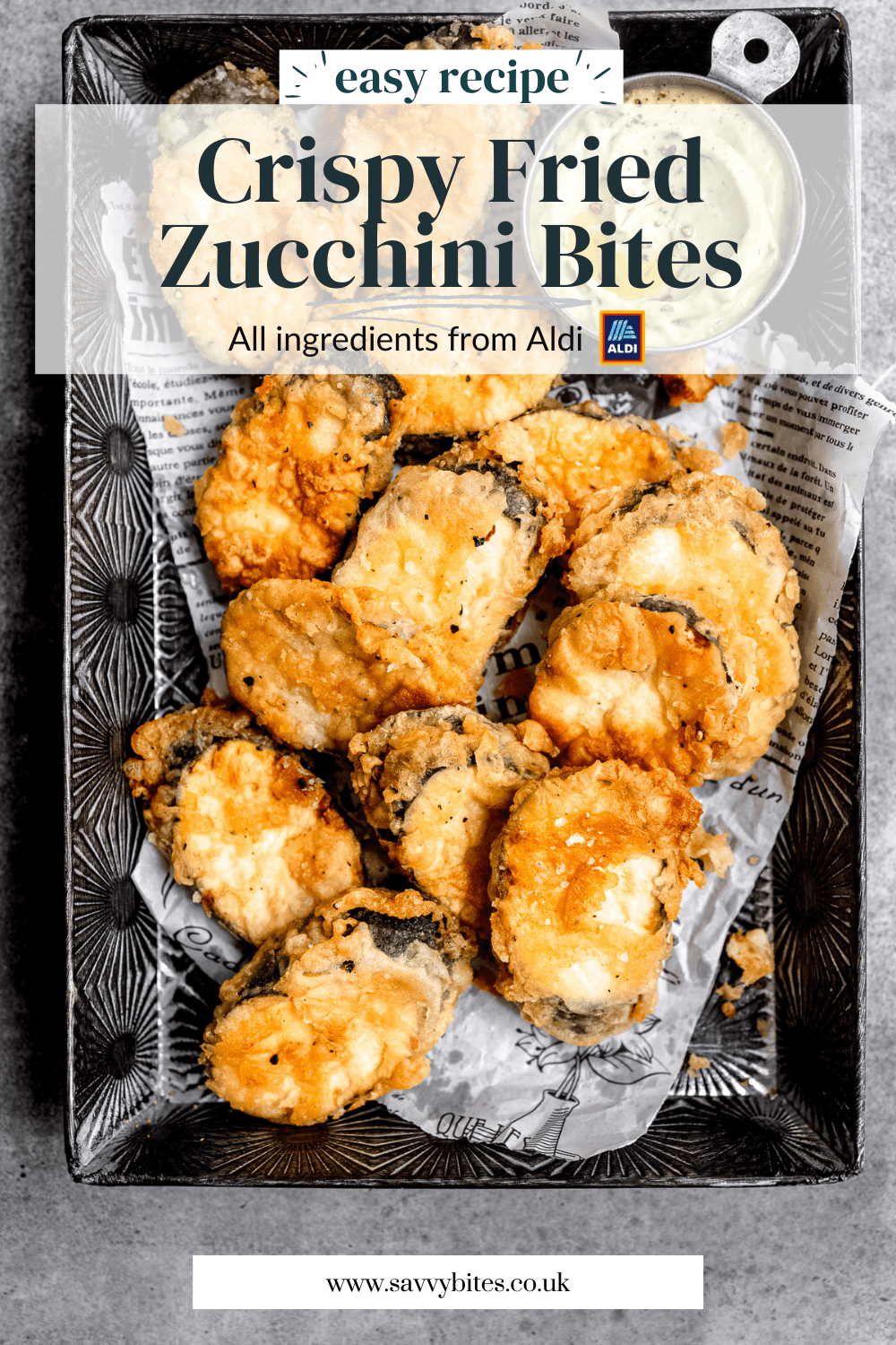 Easy Fried Courgette- Crispy Bites with Avocado Sauce - Savvy Bites