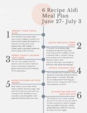 Aldi Weekly Budget Meal Planner With Free Shopping List- 76 - Savvy Bites