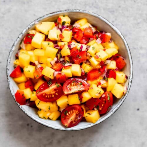 The Ultimate Easy 5 Minute Mango Pico de Gallo - Savvy Bites