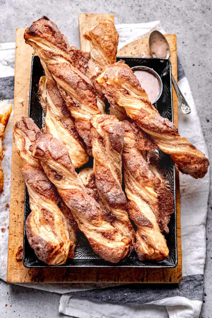 THE BEST Easy Cinnamon Puff Pastry Twists - Savvy Bites