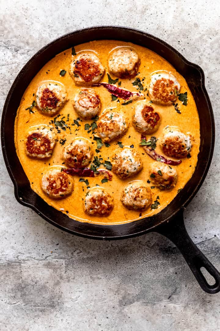 The BEST Easy Thai Red Curry Meatballs - Savvy Bites
