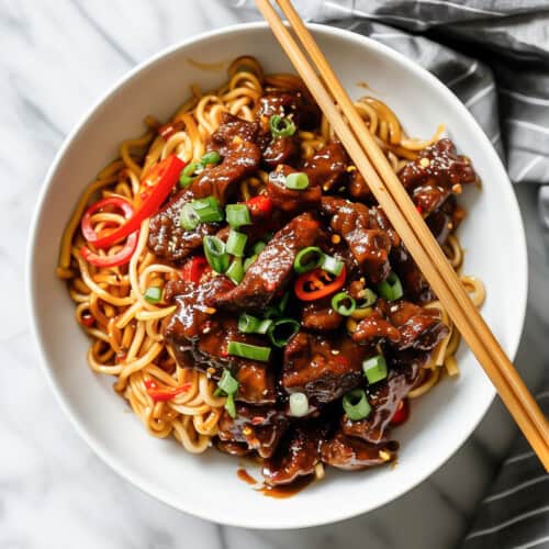 30-Minute Easy Sticky Crispy Chilli Beef - Savvy Bites