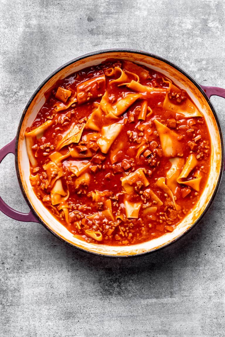 The Best Easy One-Pot Lasagna - Savvy Bites