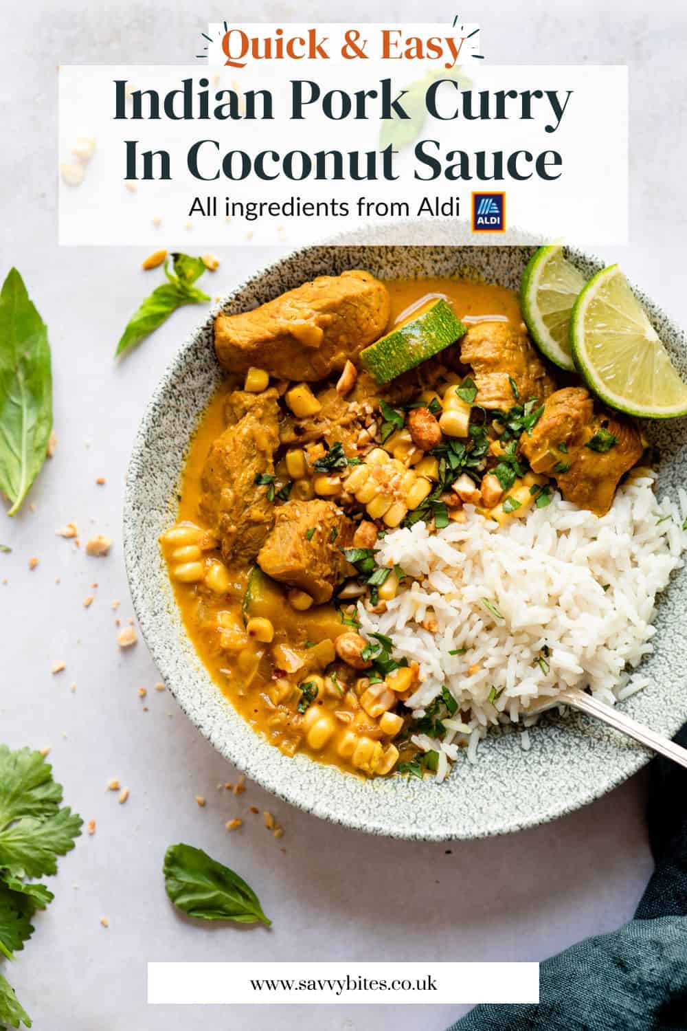 Quick and Easy Indian Pork Curry in Coconut Sauce - Savvy Bites