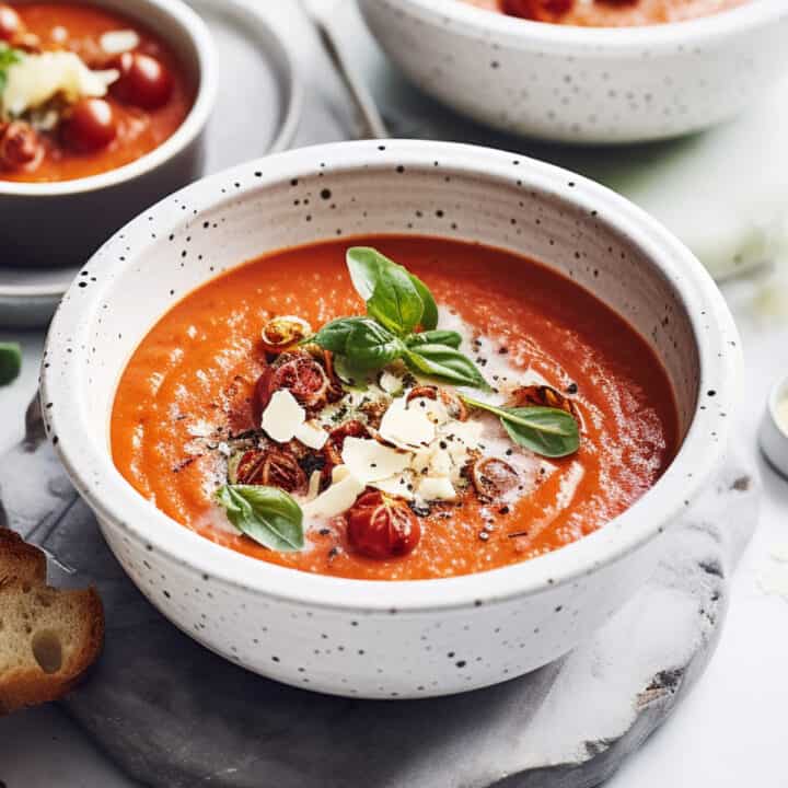 Easy Homemade Roasted Tomato Soup (Only 8 Ingredients) - Savvy Bites
