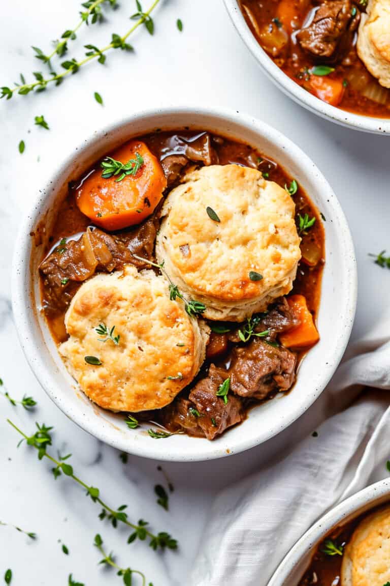 Beef Cobbler With Cheddar Scones (Aldi Ingredients Only) - Savvy Bites