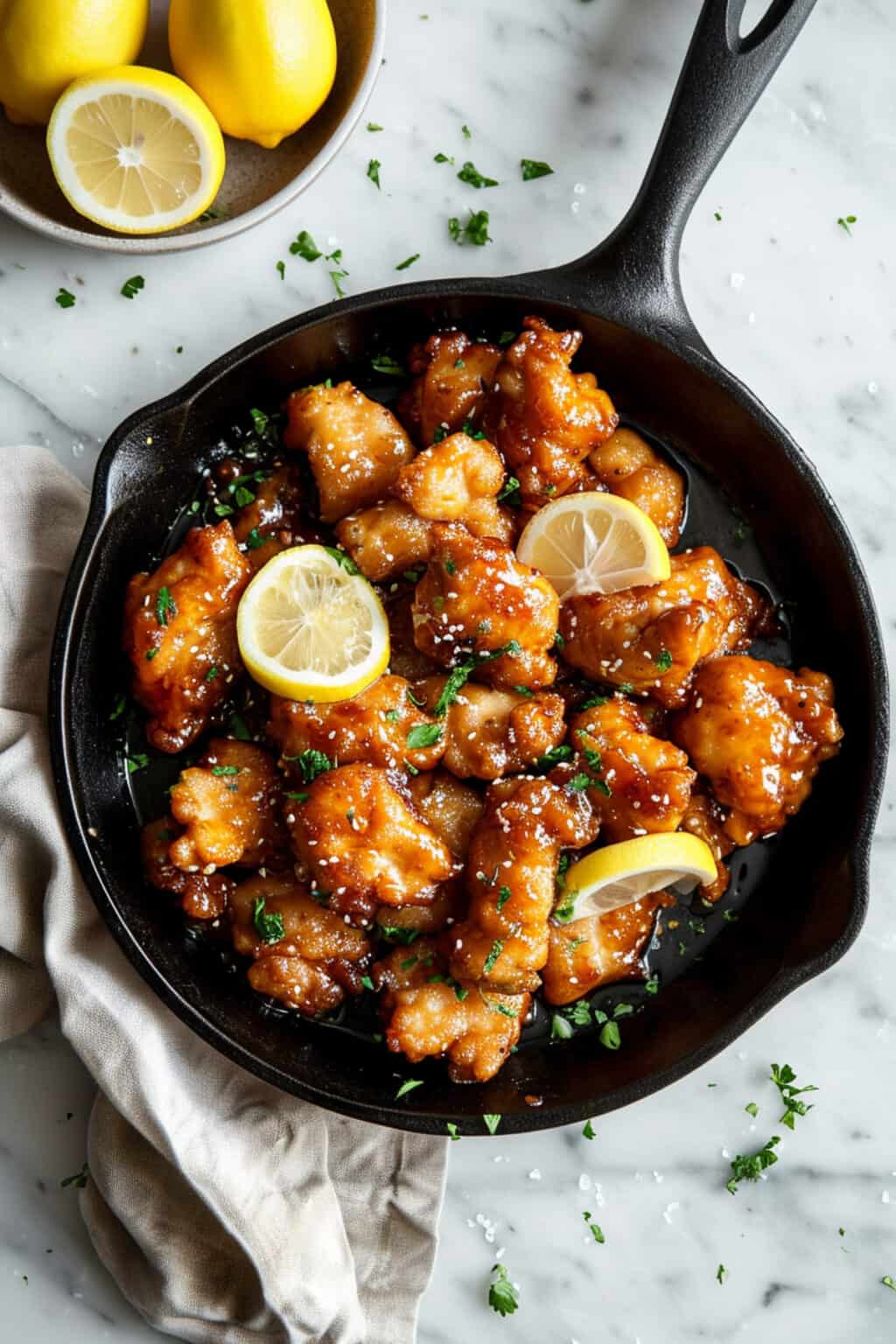 30 Minute Crispy Chinese Lemon Chicken - Savvy Bites