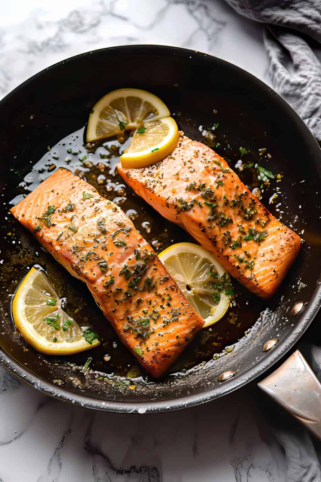 Easy Pan Fried Salmon With Lemon and Garlic - Savvy Bites
